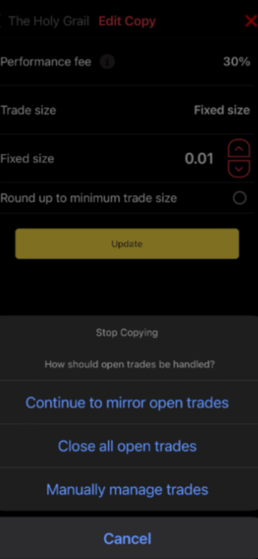 What happens if I stop following a Signal Provider? Do the trades close automatically? – Axi ...