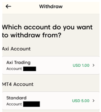 How can I withdraw funds via 1-2-Pay (Local Money Transfer) in the Axi mobile app? – Axi Support ...