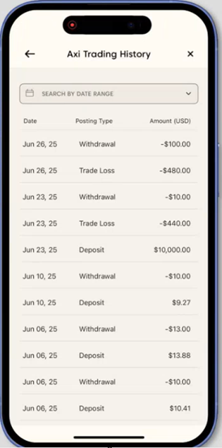 我該如何使用 Axi Trading 應用程式查看我的交易帳戶歷史紀錄？ – Axi Support (TW)