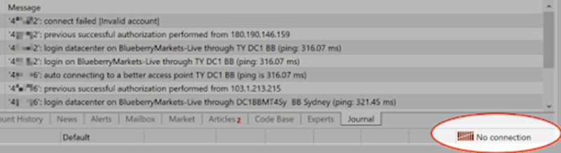 วิธีแก้ไขข้อผิดพลาด “No Connection” ใน MT5 – Axi Support (TH)
